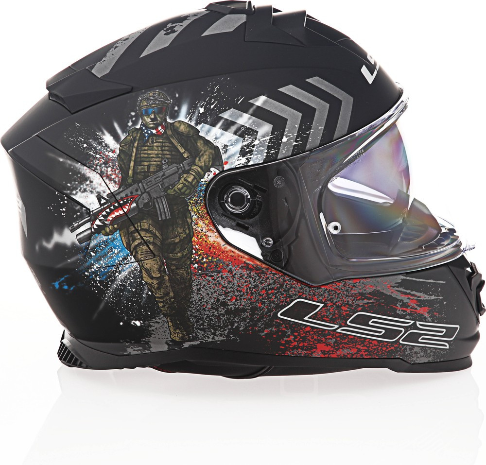 LS2 Assault Commando Black Camo Helmet - Speed Addicts