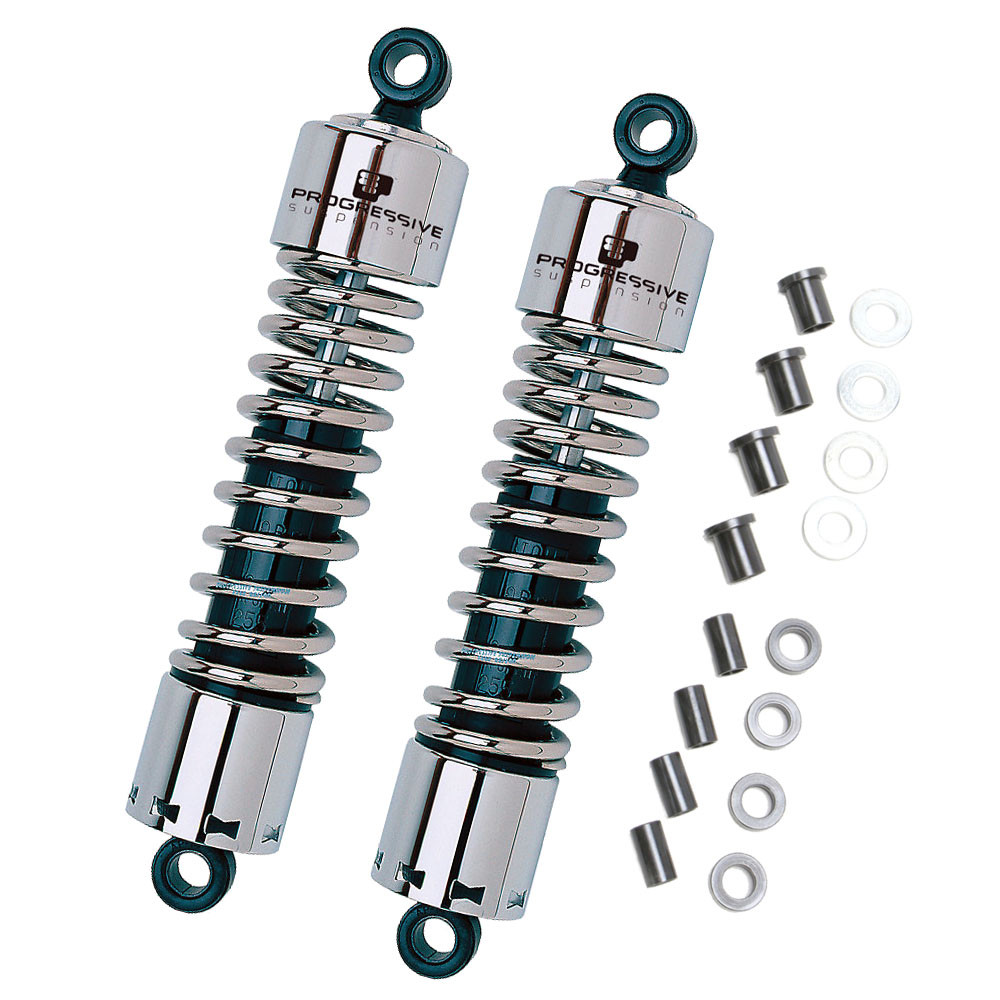 Progressive Suspension 412 Harley Shocks 11.0" Chrome - 412-4045C ...