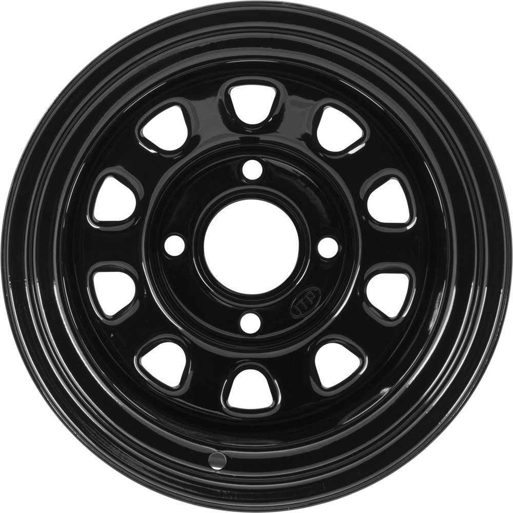 Itp Delta Blk F/R 12X7 4+3 4/110 G Rizzly 550/700 Wheel - 1221753014 ...