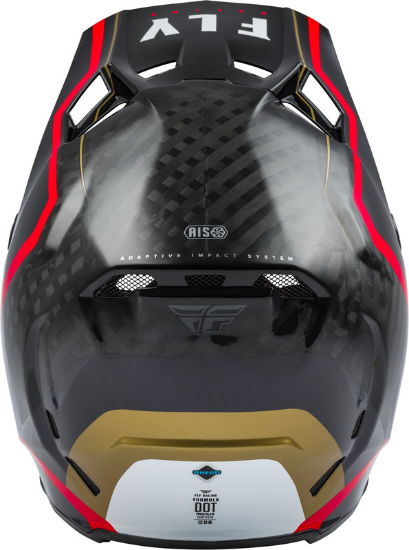 Fly Racing Formula Carbon Axon Helmet Black Red Khaki - Speed Addicts