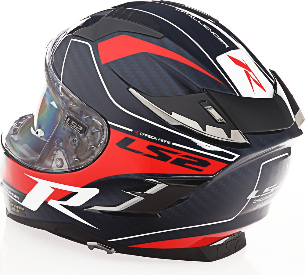 LS2 Challenger C Carver Gloss Blue Carbon Helmet - Speed Addicts