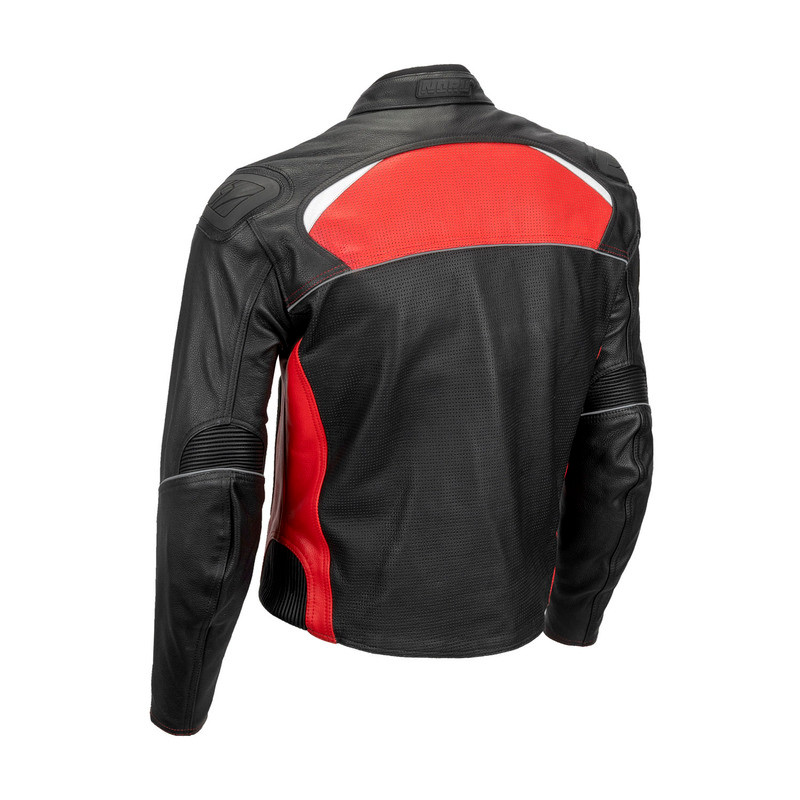 NORU Maruchi Perforated Leather Red Black Jacket - Speed Addicts