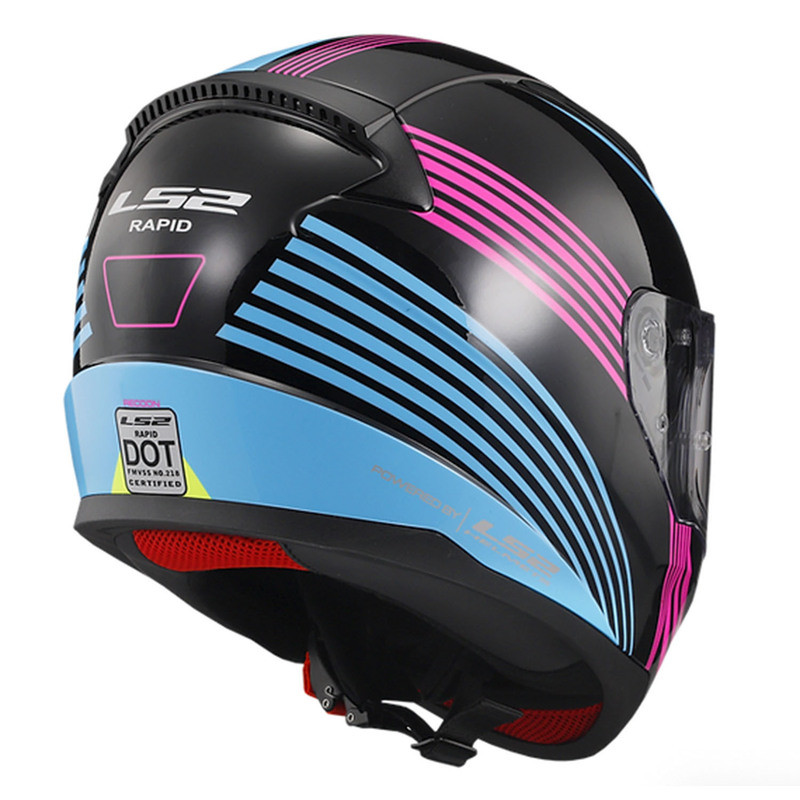 LS2 Rapid Rad Black Light Blue Pink Helmet - Speed Addicts