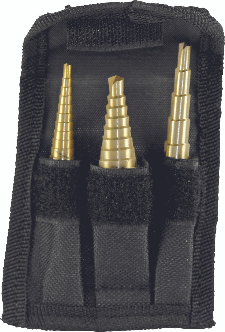 Performance Tool 3 Pc Step Drill Set - W9003 - Speed Addicts