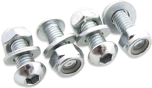 Bolt License Plate Bolts/Nuts Zinc Plated Steel 4/Pk - 2007-LPF - Speed ...