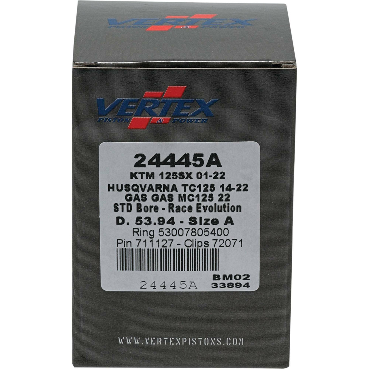 Vertex Piston Kit Cast Race Evolution 53.94/Std Ktm / Husq / Gas ...