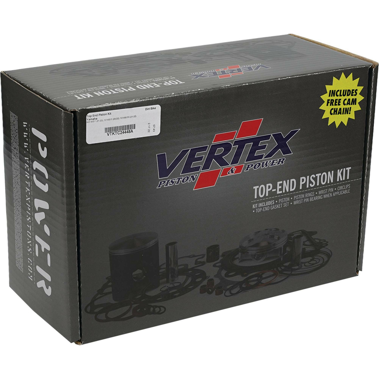 Vertex Top End Kit Forged Replica 96.95/Std 12.8:1 Yam - VTKTC24448A - Speed Addicts