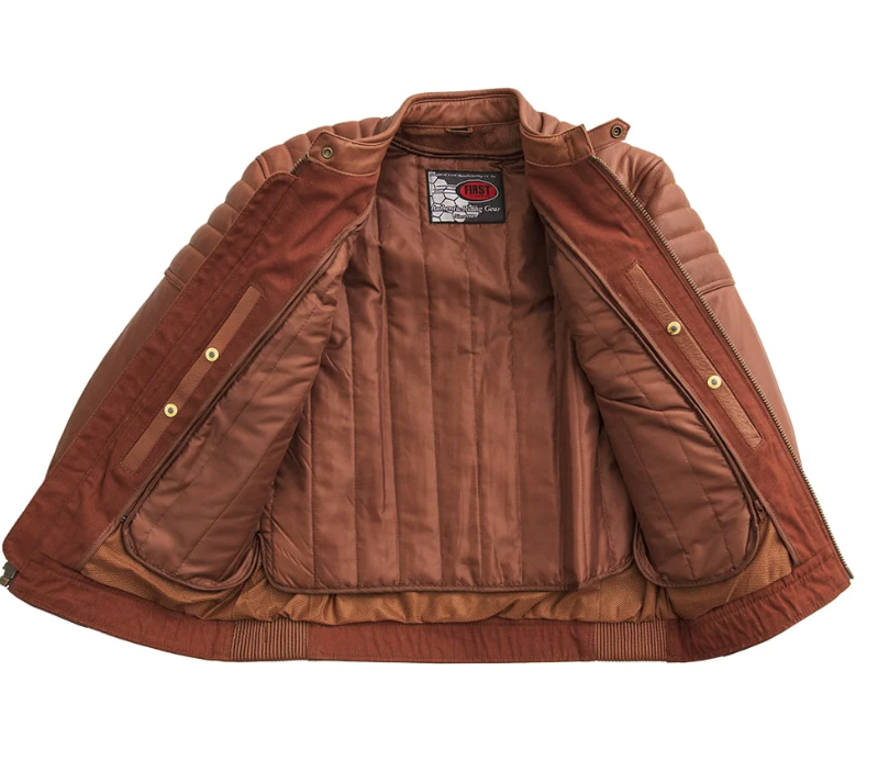 First Manufacturing Crusader Whisky Leather Jacket - Speed Addicts