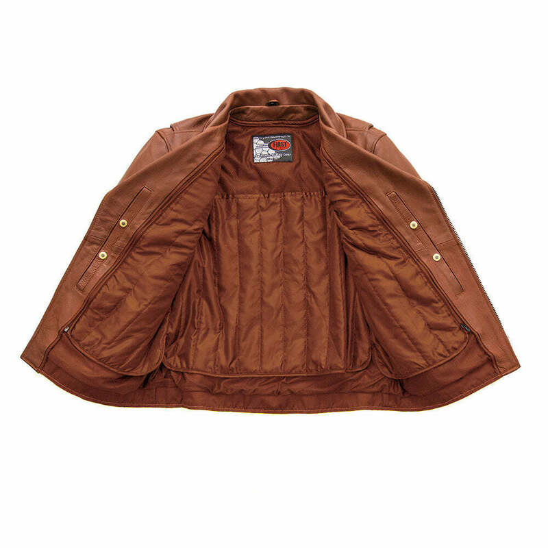 First Manufacturing Fillmore Whisky Leather Jacket - Speed Addicts