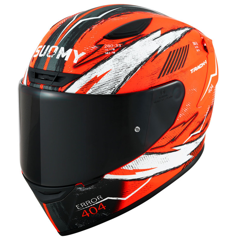 Suomy Track-1 404 Orange White Helmet - Speed Addicts