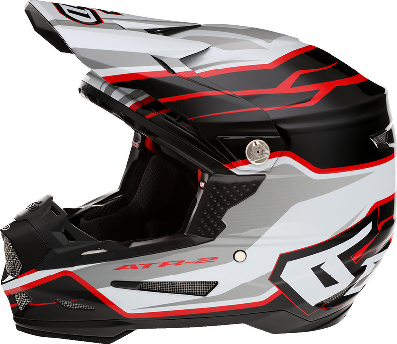 6D ATR-2 Phase White Red Helmet - Speed Addicts