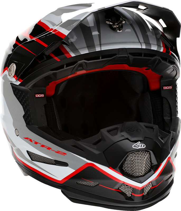 6D ATR-2 Phase White Red Helmet - Speed Addicts