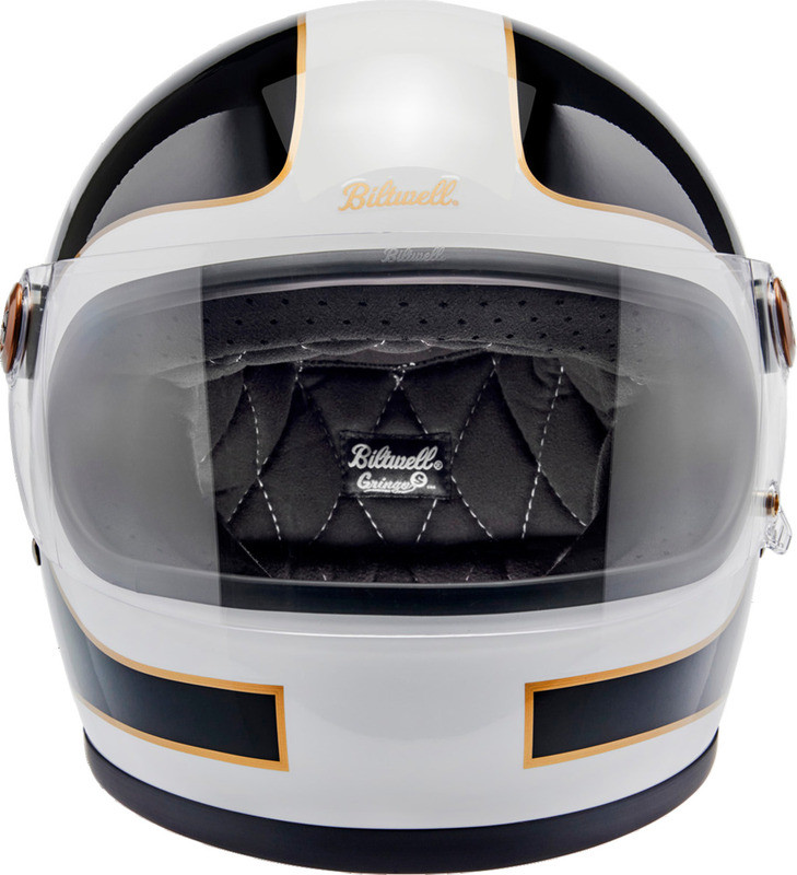 Biltwell Gringo S ECE 22.06 Gloss White Black Tracker Helmet - Speed ...