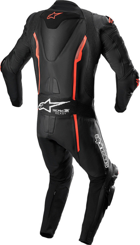 Alpinestars Missile V2 1-Piece Black Red Fluorescent Suit - Speed Addicts