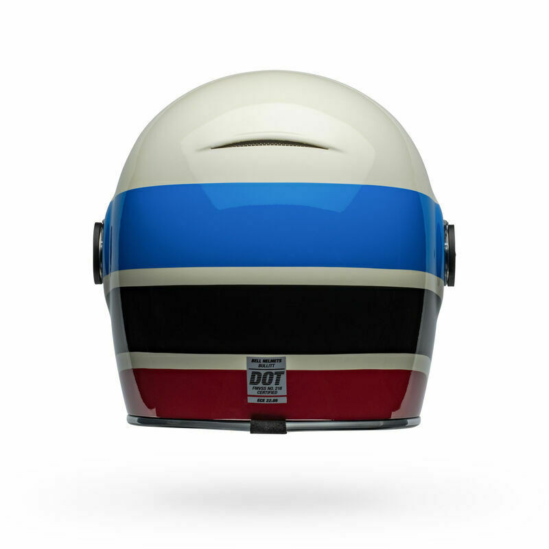 Bell Bullitt Speedway Vintage White Blue Helmet - Speed Addicts