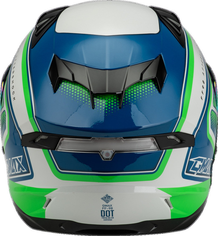 Gmax FF-98 Aftershock White Neon Green Helmet - Speed Addicts