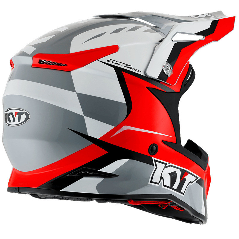 KYT Skyhawk Glowing White Red Helmet - Speed Addicts