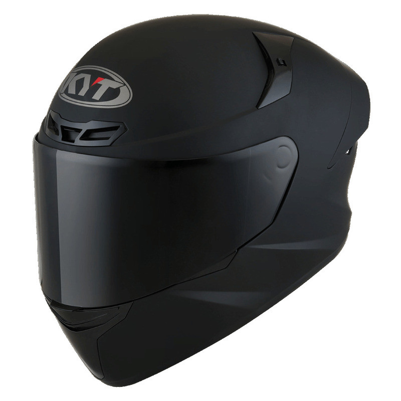 KYT TT Course Plain Matte Black Helmet - Speed Addicts
