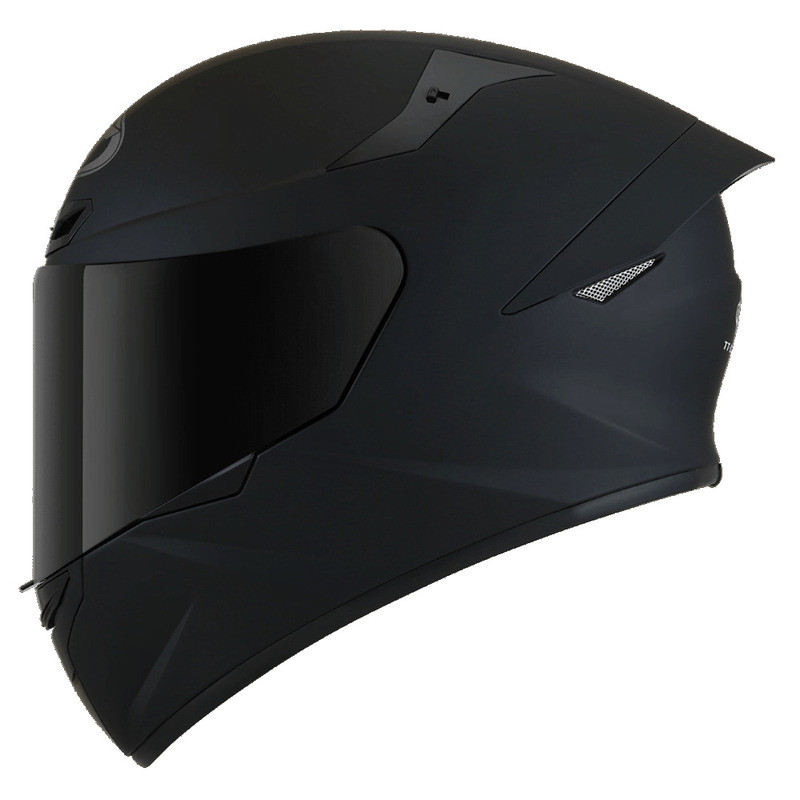 KYT TT Course Plain Matte Black Helmet - Speed Addicts