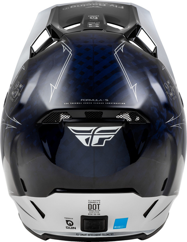 Fly Racing Formula S Carbon Legacy Blue Silver Helmet - Speed Addicts