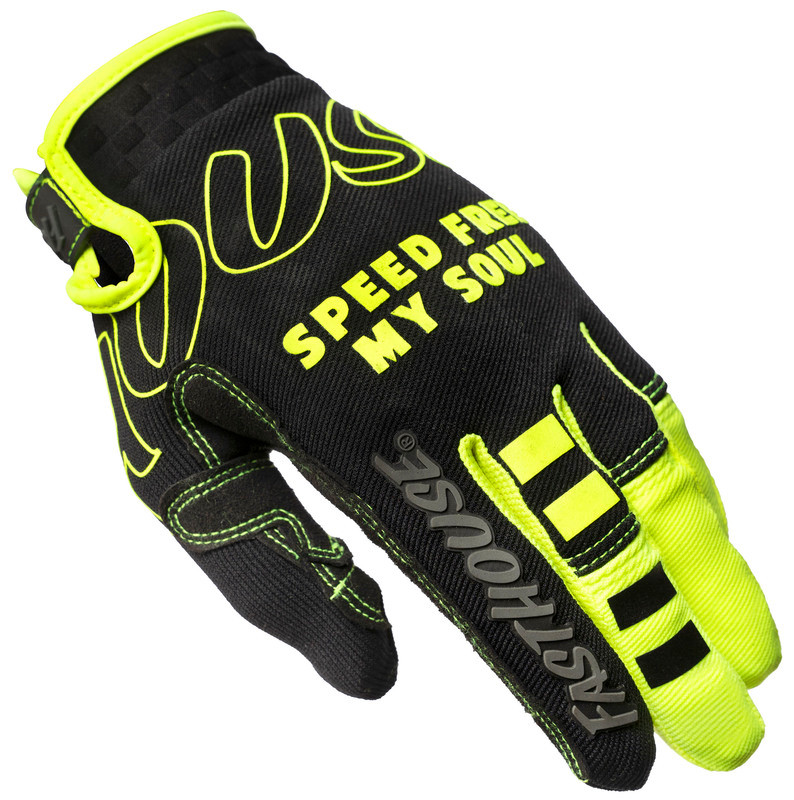 Fasthouse Speed Style Riot Black Hi-Viz Gloves - Speed Addicts