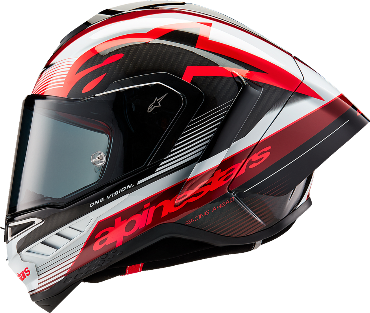 Alpinestars Supertech R10 Team Carbon Red White Helmet - Speed Addicts
