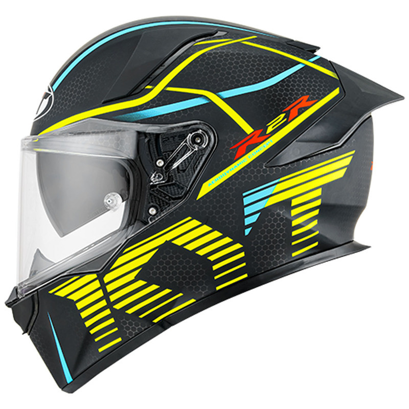 KYT R2R Concept Matte Black Yellow Helmet - Speed Addicts