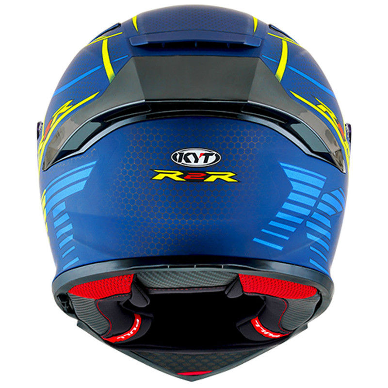 KYT R2R Concept Matte Blue Yellow Helmet - Speed Addicts
