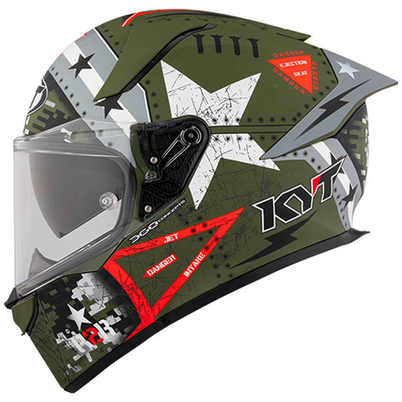 KYT R2R Assault Matte Army Green Helmet - Speed Addicts