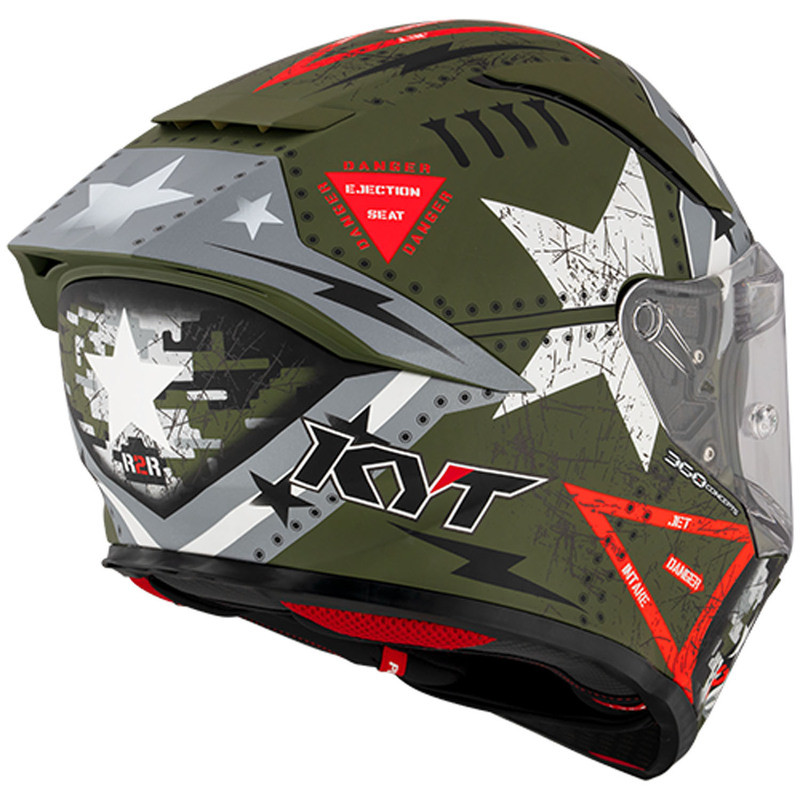KYT R2R Assault Matte Army Green Helmet - Speed Addicts