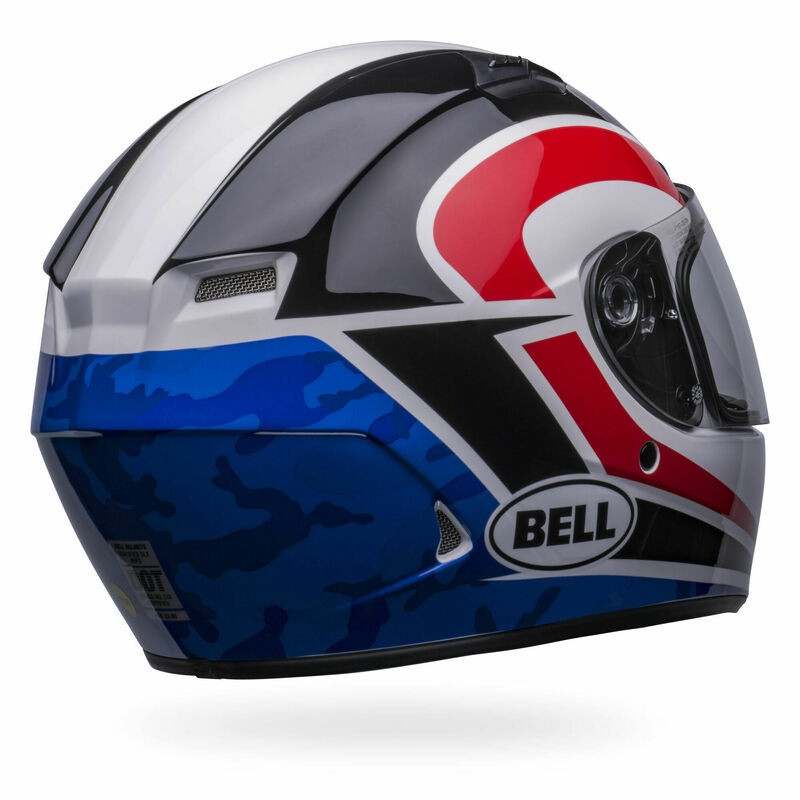 Bell Qualifier DLX Mips Blitz White Blue Camo Helmet - Speed Addicts