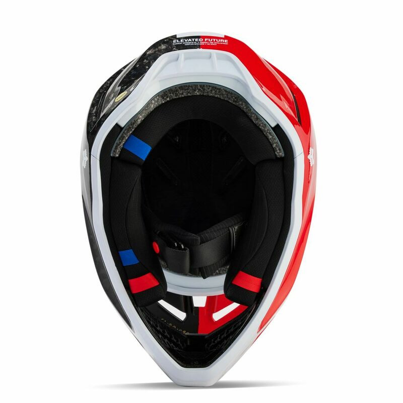 Fox Racing V3 RS Optical Flo Red Helmet - Speed Addicts