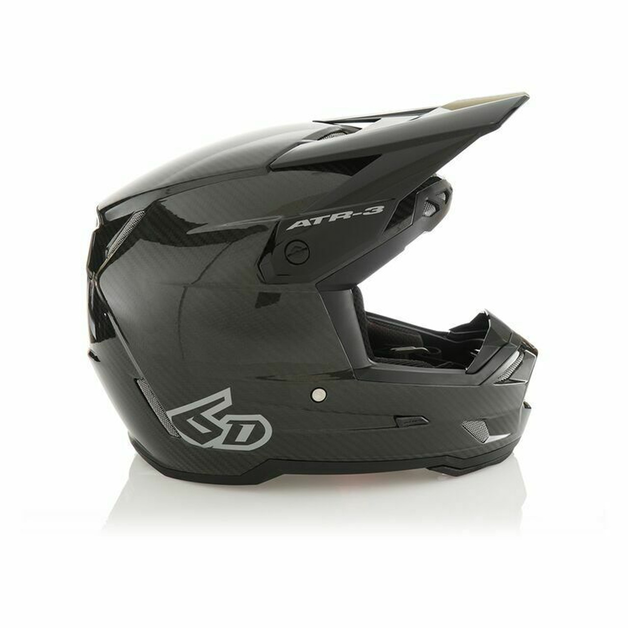 6D ATR-3 Solid Gloss Black Helmet - Speed Addicts