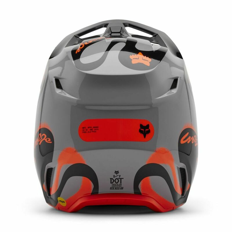 Fox Racing V25 V1 Emotion Steel Gray Helmet - Speed Addicts