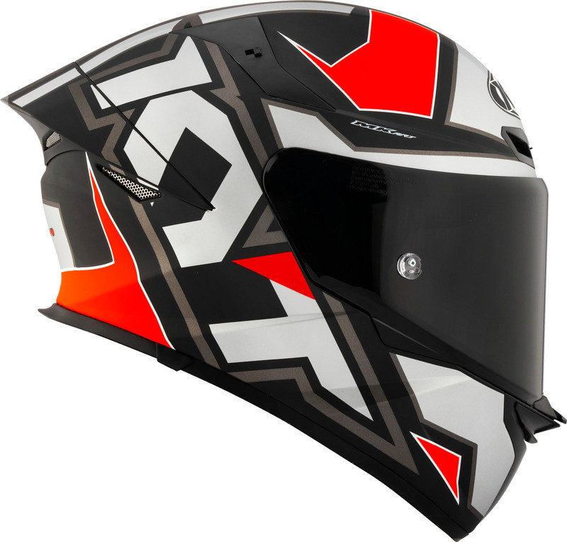 KYT TT-Revo Electron Grey Red Matte Helmet - Speed Addicts