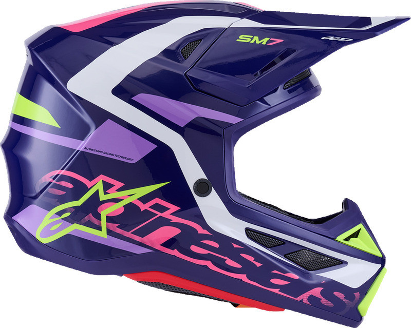 Alpinestars SM7 Deed Gloss Purple Pink Helmet - Speed Addicts
