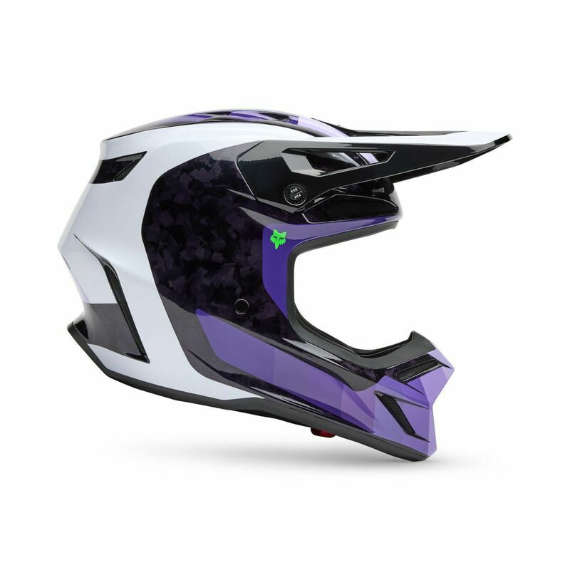 Fox Racing V3 RS Grid Black Purple Helmet - Speed Addicts