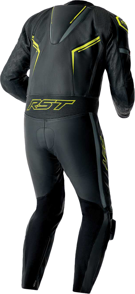 RST S1 D3O Black Gray Flo-Yellow Leather Suit - Speed Addicts