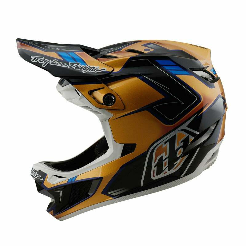 Troy Lee Designs D4 Composite Royalty Black Gold Helmet - Speed Addicts