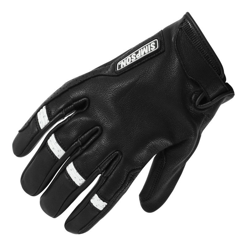 Simpson Ghost Leather Black Gloves - Speed Addicts