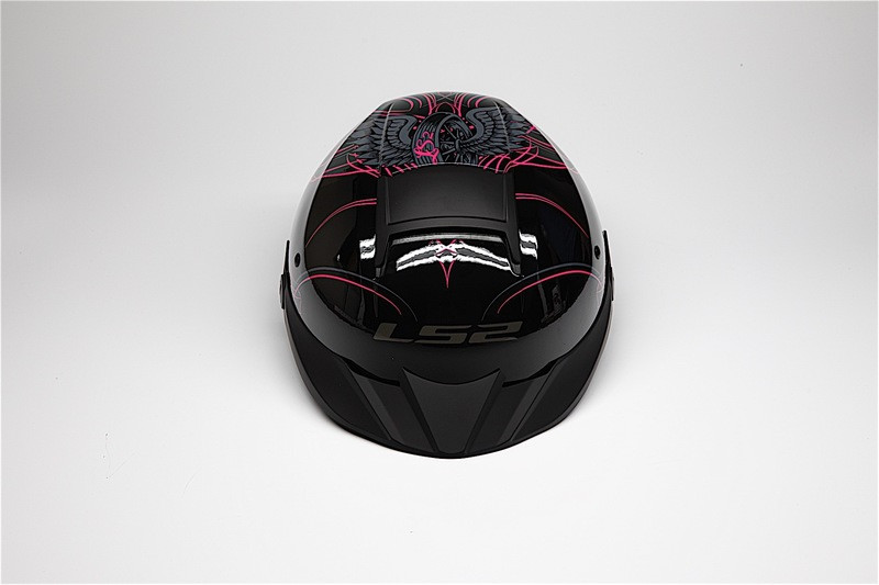 LS2 Rebellion Wheels & Wings Gloss Black Helmet - Speed Addicts