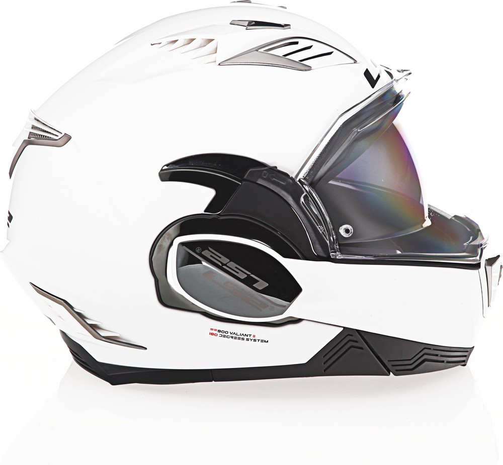 LS2 Valiant II Solid Gloss White Helmet - Speed Addicts