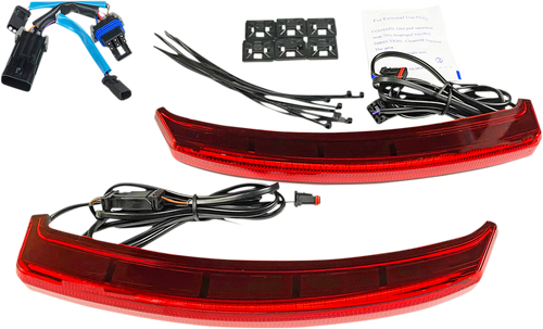 Custom Dynamics Saddle Bag Lights Red Lens Indian - CD-INDBAG-SWP-R ...