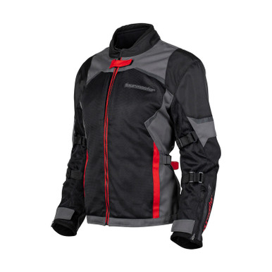 Tour Master Intake Air V6 Red Gray Womens Jacket - Speed Addicts