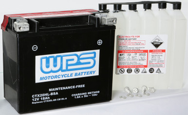 Wps Maintenance Free Battery Ctx20Hl-Bsa - CTX20HL-BSA - Speed Addicts