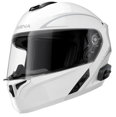 Sena Outrush R Glossy White Helmet - Speed Addicts