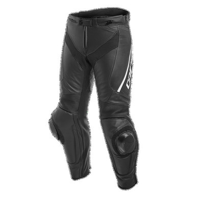 Dainese Delta 3 Perforated Black White Leather Pants - Speed Addicts