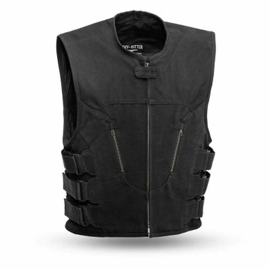 First Manufacturing Commando Swat Style Black Canvas Vest - Speed Addicts