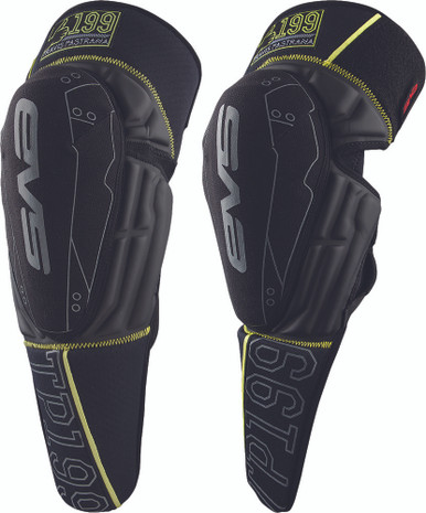 EVS TP199 Black Hi-Vis Knee Guards - Speed Addicts