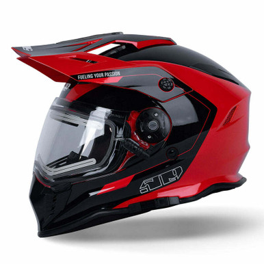 509 Delta R3L Ignite Racing Red Helmet - Speed Addicts